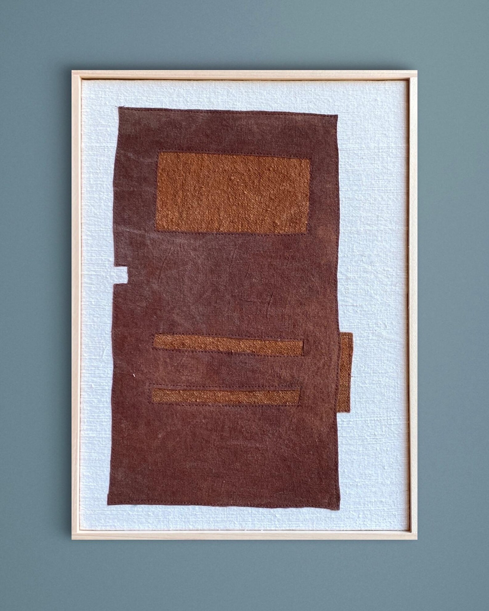Textile Compositions: Kakishibu-dyed and Stitched Fabric Art by Rei - Etsy
