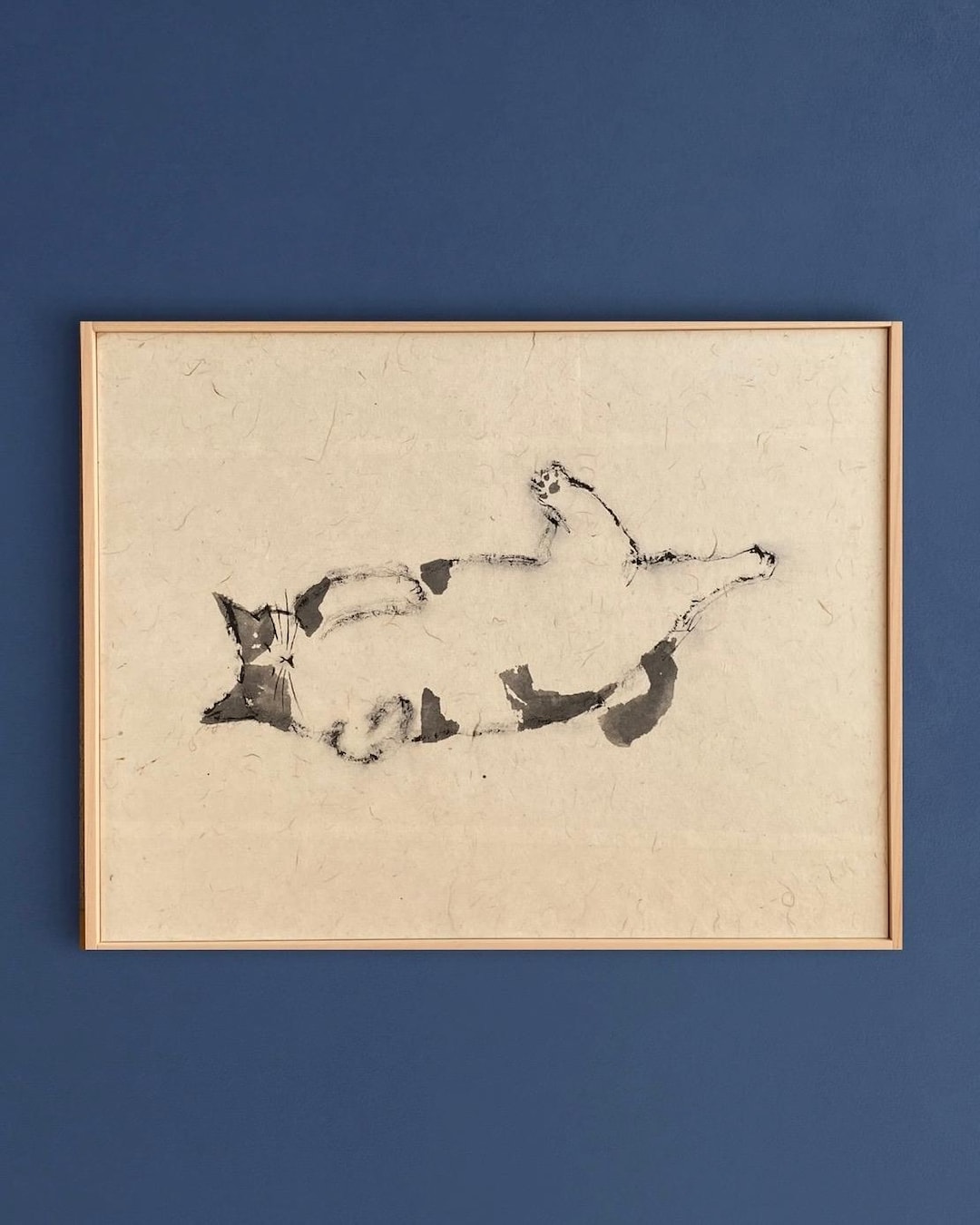 Sumi-e Cat Painting by Rei – Sumi Ink Art on Paper - Etsy