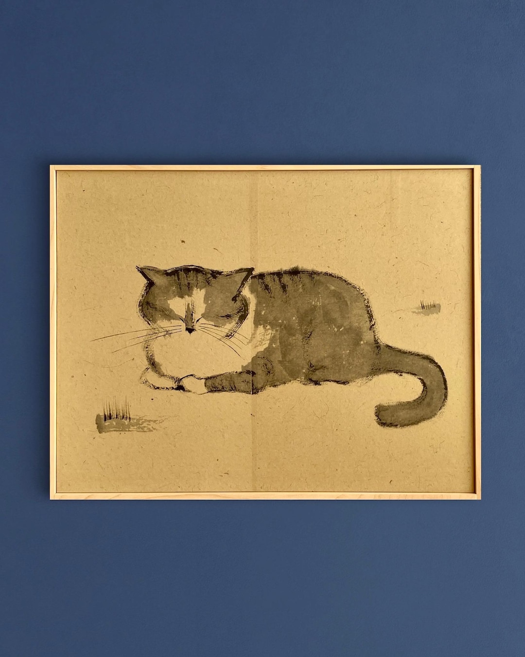 Sumi-e Cat Painting by Rei – Sumi Ink Art on Paper - Etsy