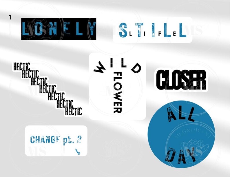 BTS Rm's Indigo Inspired IYKYK Minimalist Stickers - Etsy