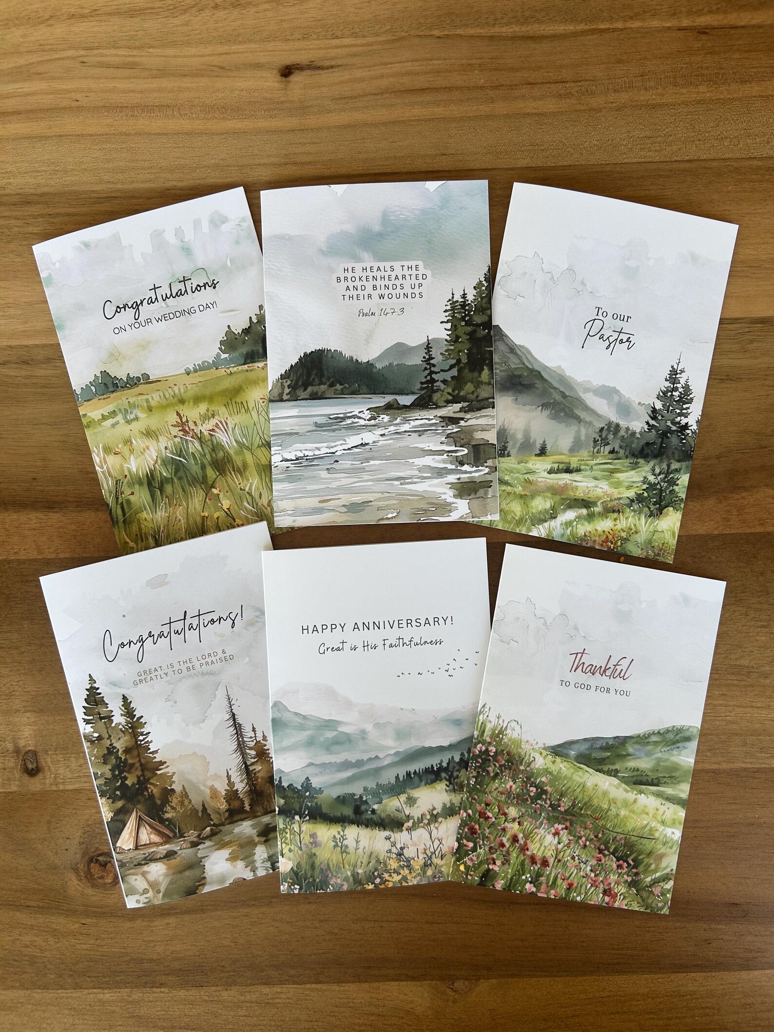 Christian Watercolor Greeting Cards With Bible Verse: Sympathy, Wedding ...
