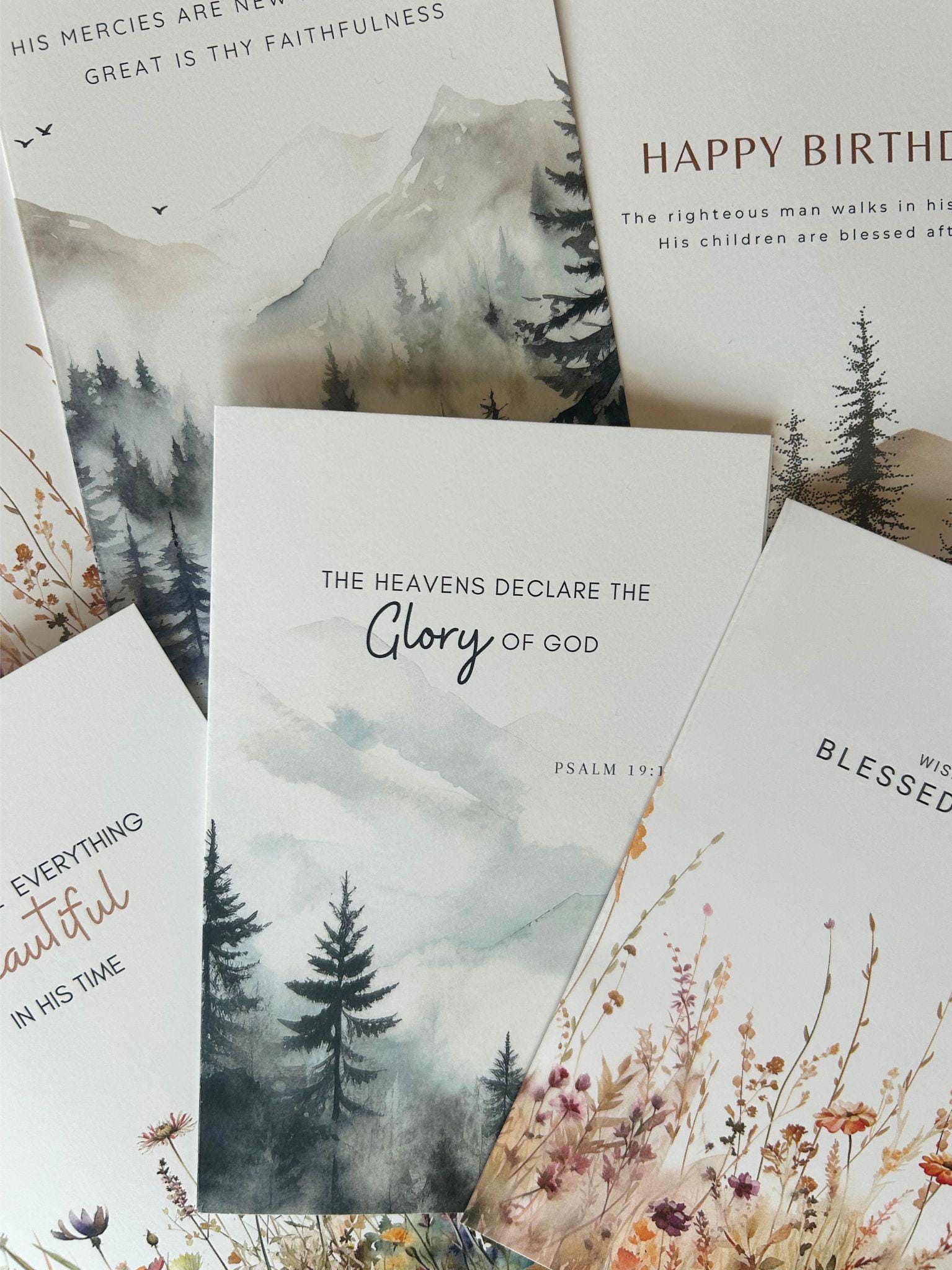 Christian Greeting Card Collection: Floral Scripture Verse Cards/ Duty ...