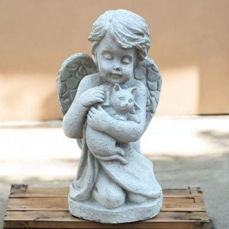 Angel Cat Statue - Etsy