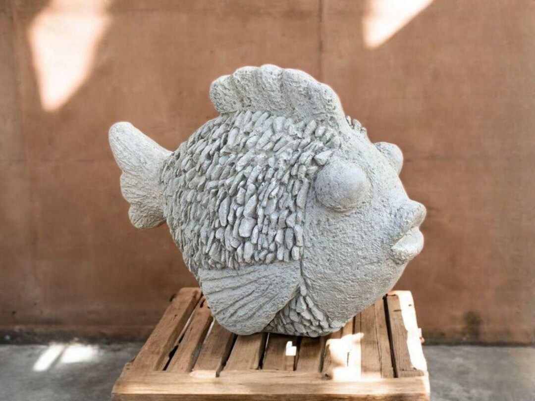 Large Fish Sculpture Backyard Sea Ornament Home Fish Decoration Outdoor ...