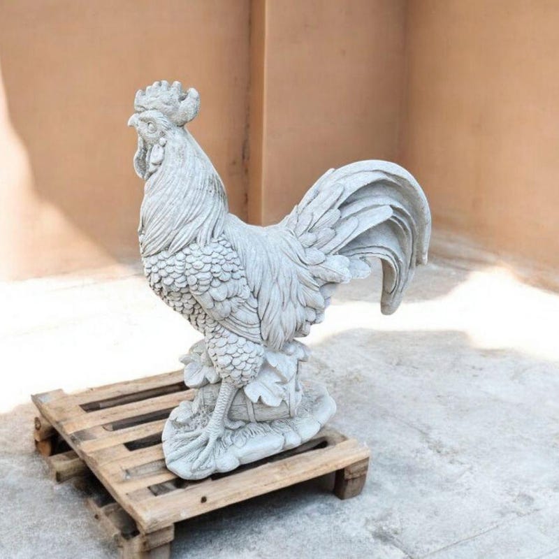 Rooster Garden Statue - Etsy