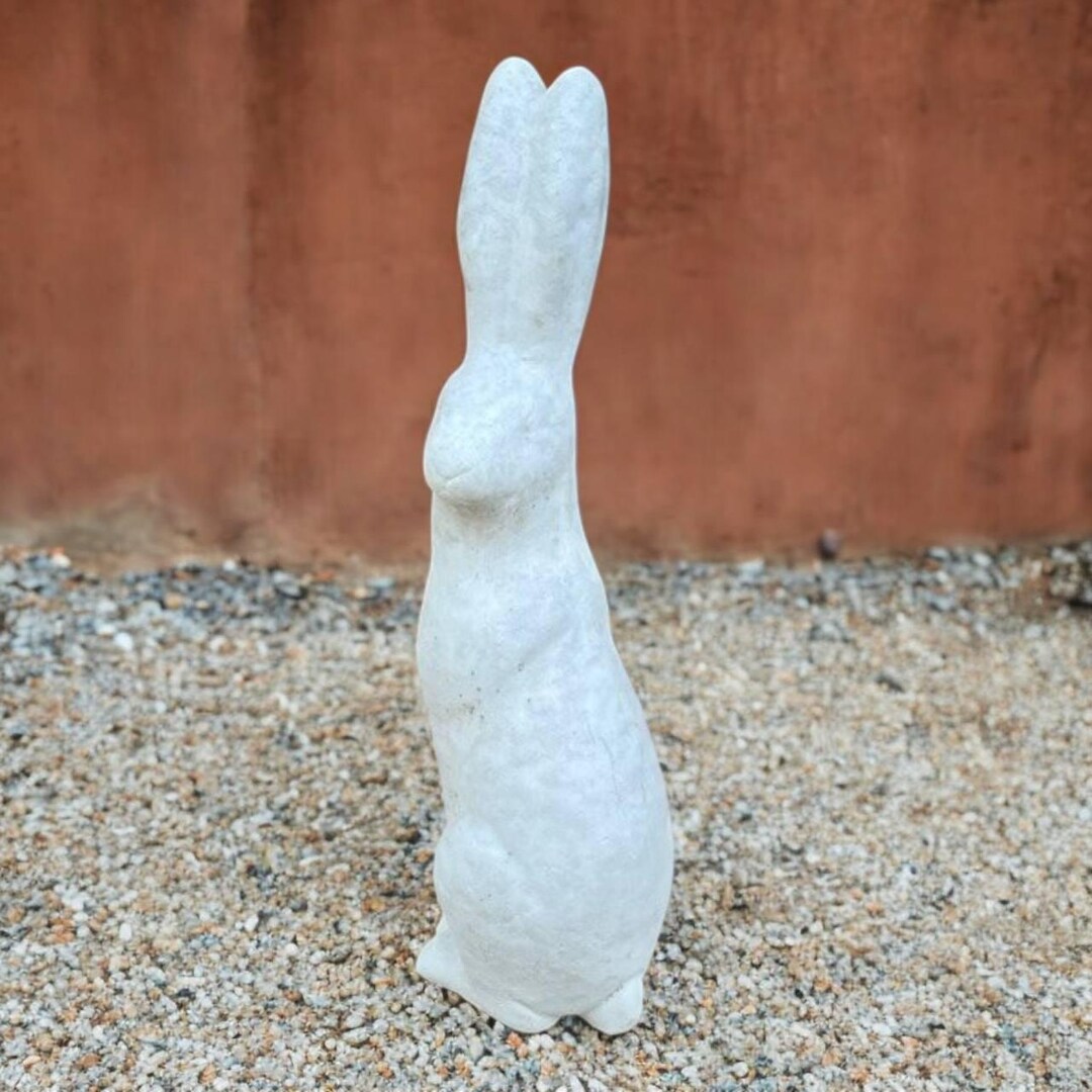 Garden Standing Rabbit Concrete Rabbit Statue Yard Animal Art Beton ...