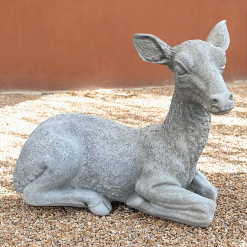 Deer Concrete Lawn Ornament - Etsy