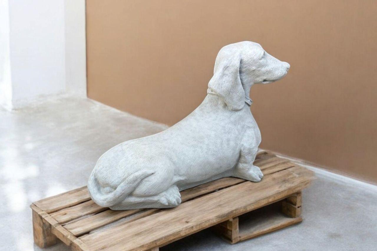 Realistic Dachshund Figure Outdoor Pet Ornament Dog Lover Gift Statue ...