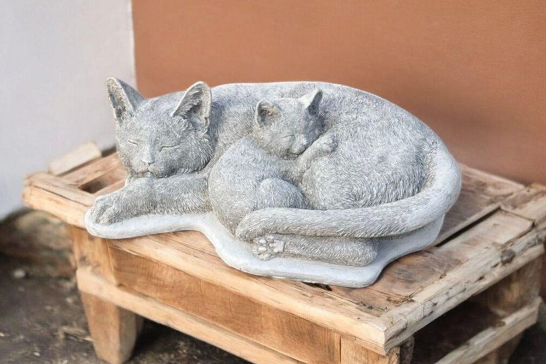 Lawn Cats Decoration Cats Concrete Art Garden Pet Figure Stone Cat and ...