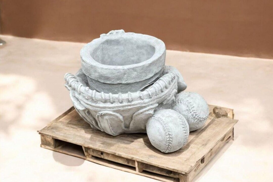 Beton Planter Sculpture Plant Pot With Balls Statue Garden Flowers Pot ...