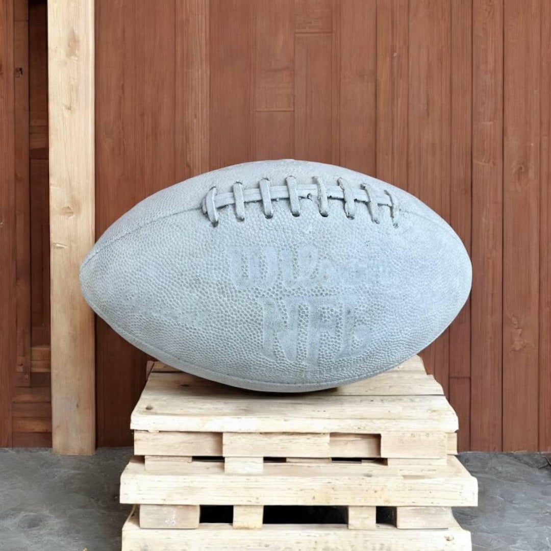 Concrete Ball Figurine American Football Decor Gift for Football Player ...