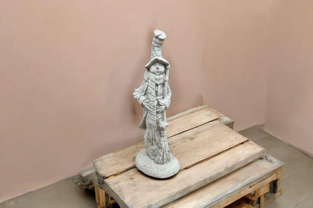 Standing Snowman Figure Garden Art Cement Outdoor Gift Home Snowman ...