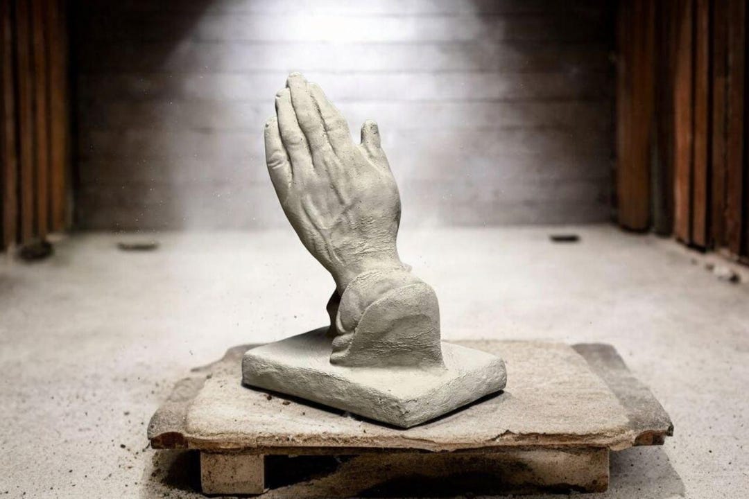Stone Hands Sculpture Praying Hands Decoration Religious Gift Praying ...