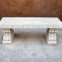 Concrete Rock Garden Bench - Etsy