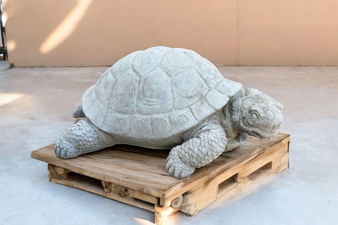 Lawn Turtle Sculpture Beton Sea Animal Figure Patio Turtle Decoration ...