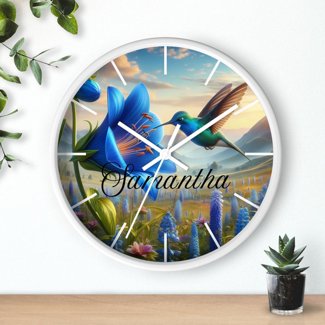 Hummingbird Nectar Wall Clock, Tropical Bird Clock, Seo En Español ...