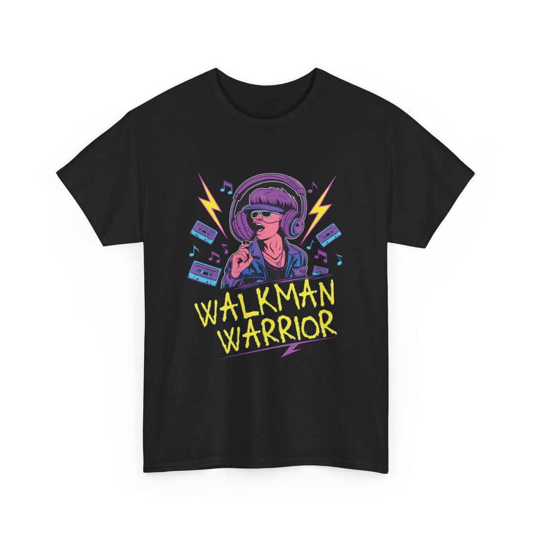 Walkman Warrior T-shirt, 80s Music Retro Design, Vintage Walkman ...