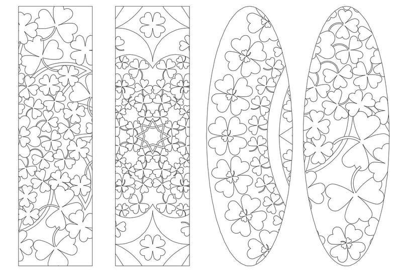 4 Printable St.patrick's Day Coloring Bookmarks - Etsy