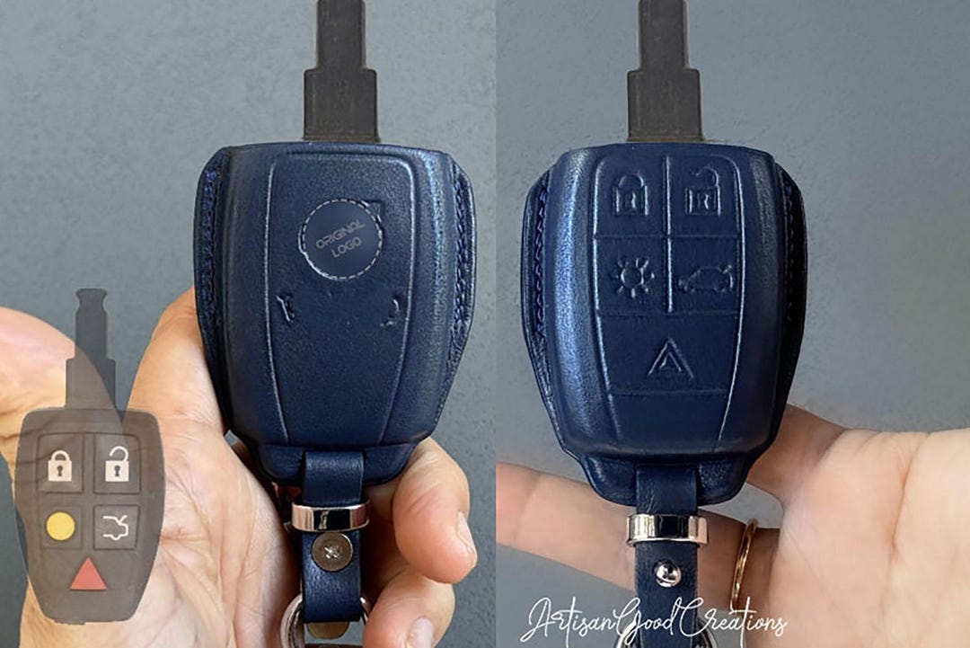 Volvo Key Fob Cover, Personalized Leather Key Case Xc60 Xc40 XC90 EX400 ...