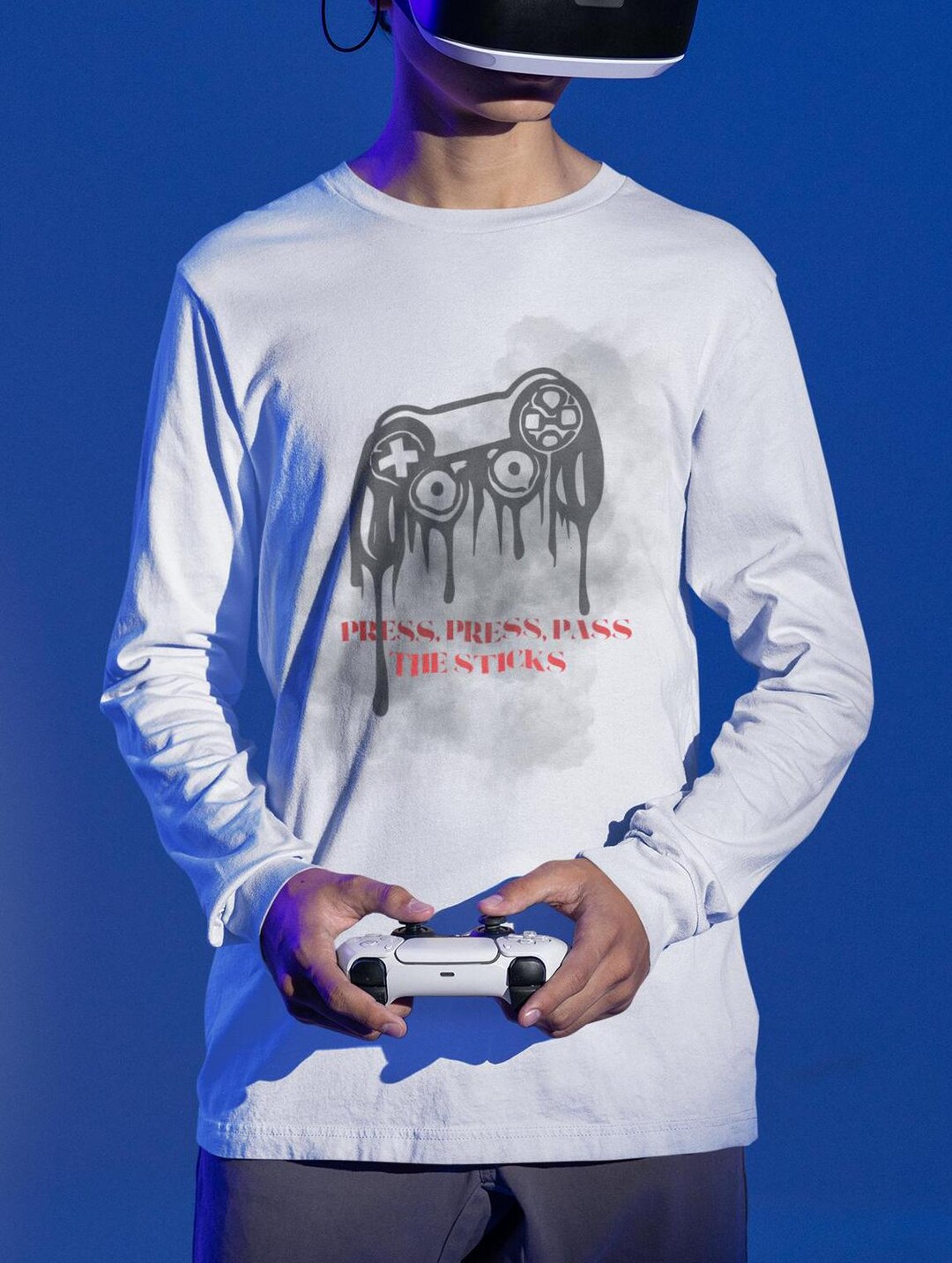 Pass the Sticks Gamer Themed Funny Parody Video Game Design Heavyweight ...