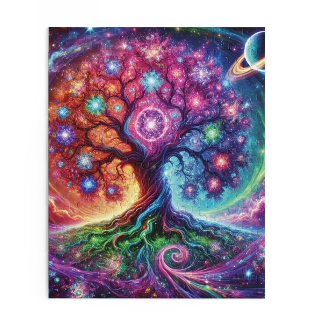 Cosmic Tree of Life Puzzle Gift, Multi-piece Jigsaw Game, Meditation ...
