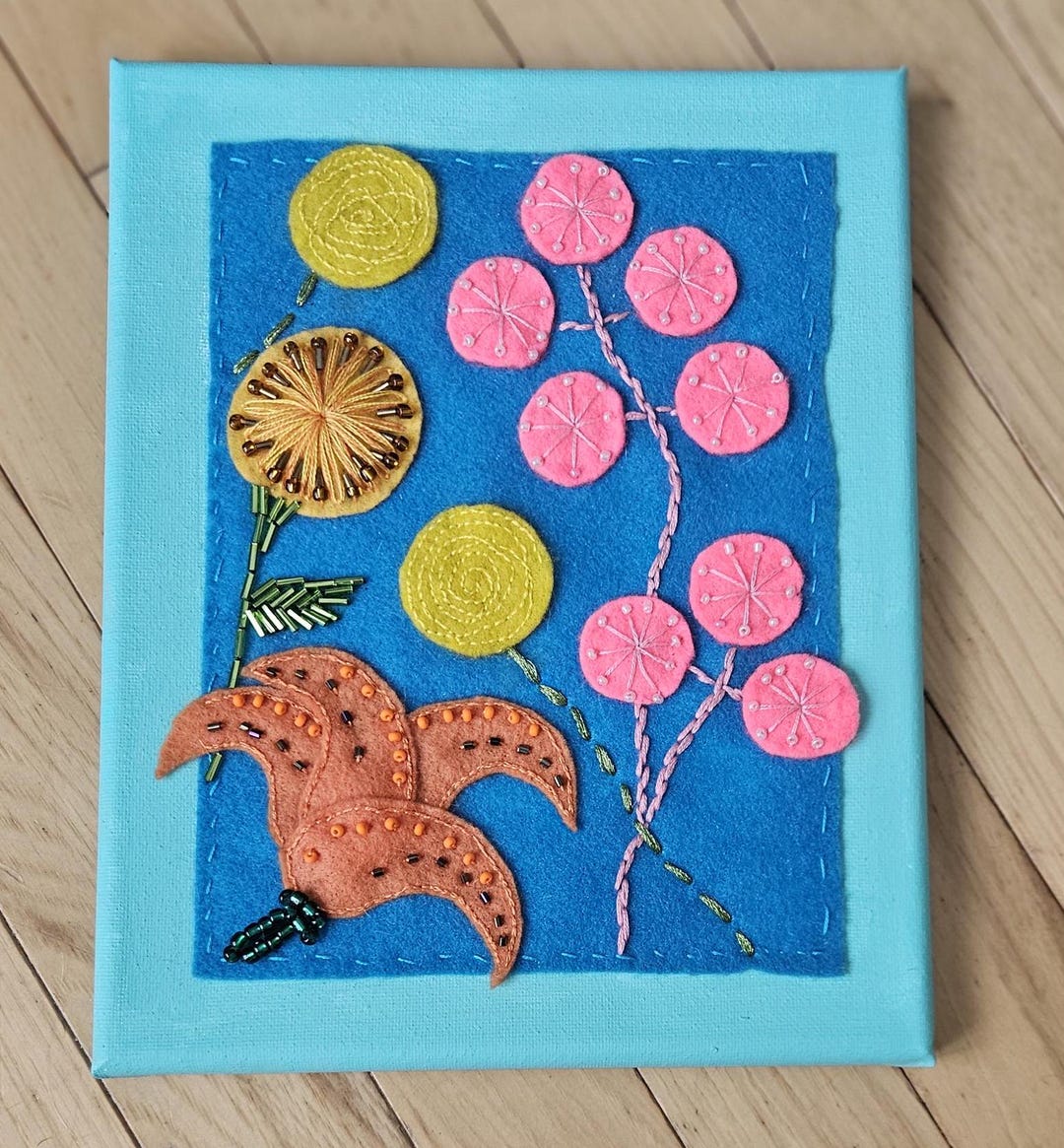 Bright Floral Collage Wall Decor - Etsy