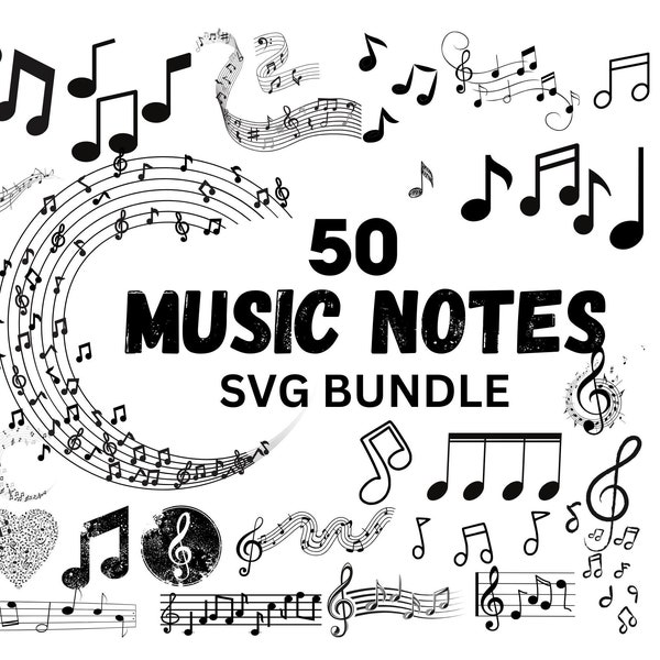 Music Notes Svg - Etsy