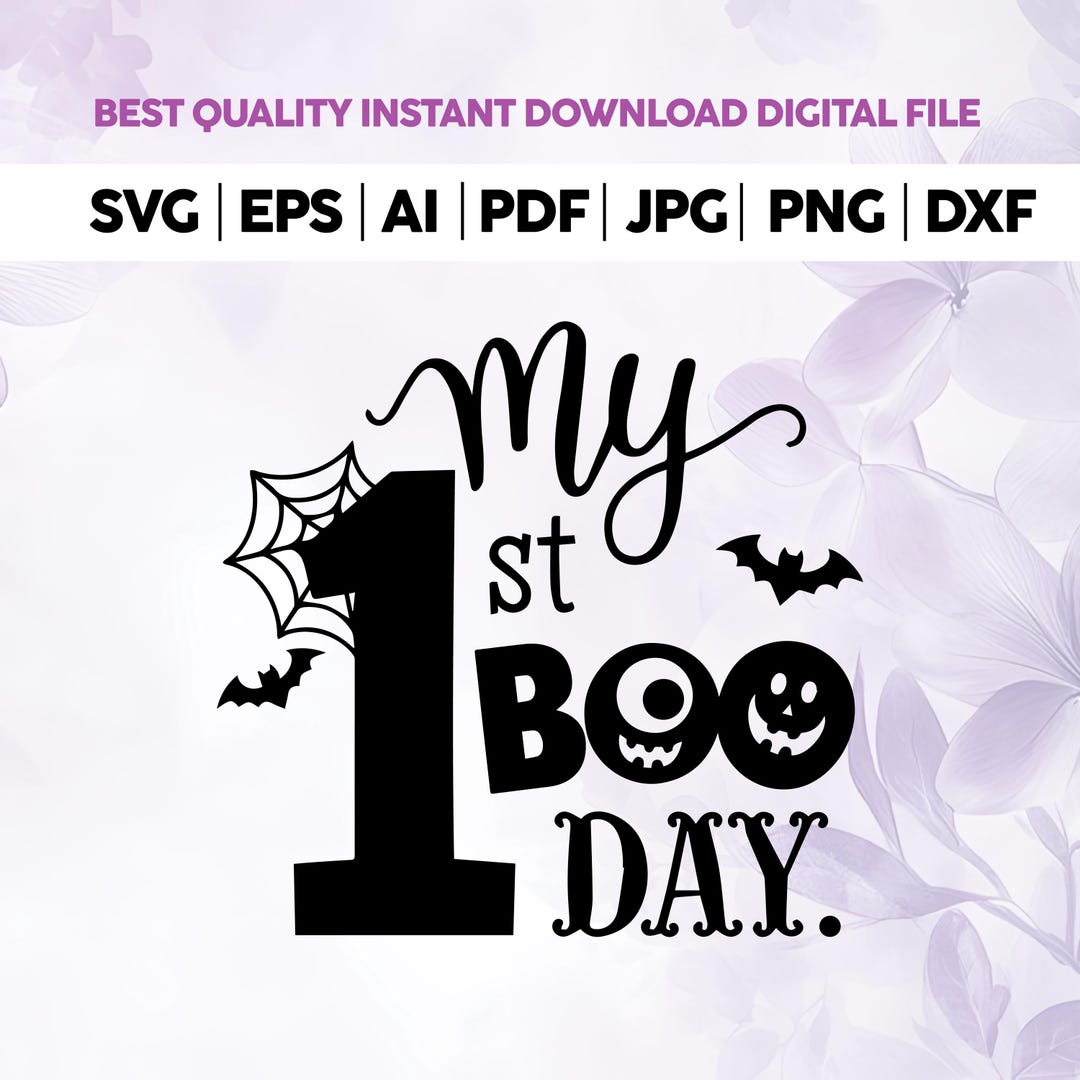 My 1st Boo-day Svg,halloween Birthday Svg,first Boo Day Shirt Svg ...