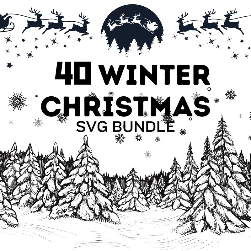 Winter Scene Svg - Etsy