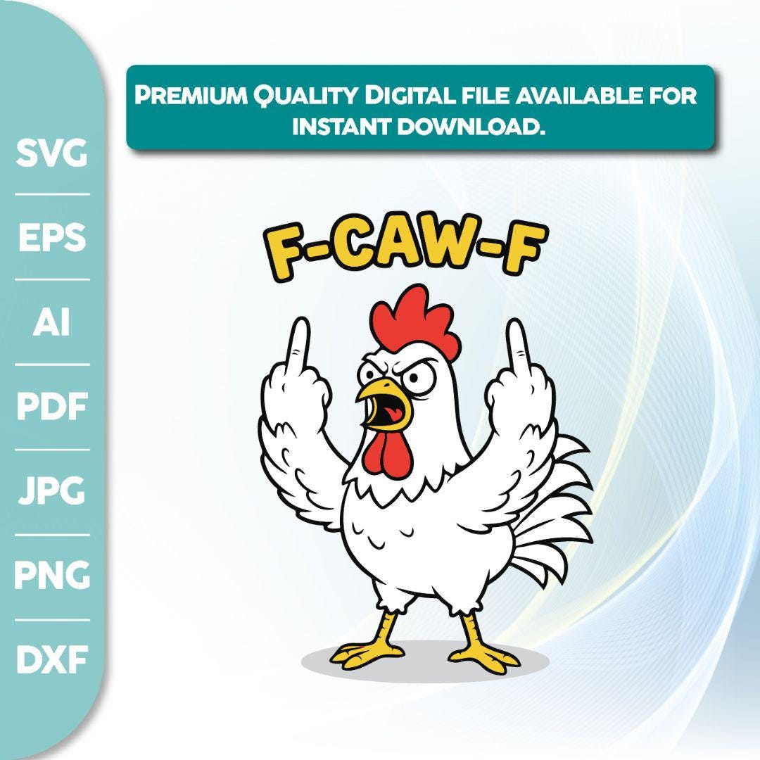 Funny F-caw-f Chicken Png,funny Rooster Meme Png, Funny F-caw-f Chicken ...