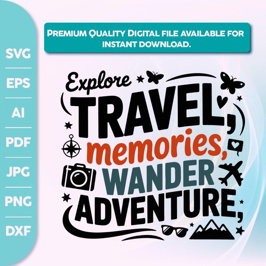 Travel Word Collage Svg, Vacation Svg, Travel Svg, Boho Svg, Vacay Svg ...