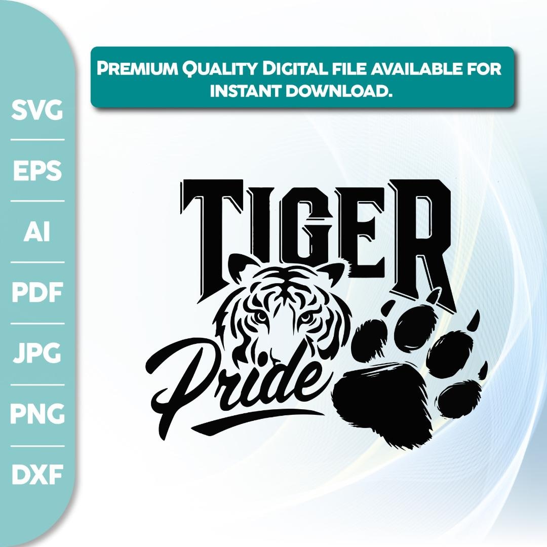 Tiger Pride Svg,pride Svg, Tiger Svg, Cricut Cut File,tiger Mascot ...
