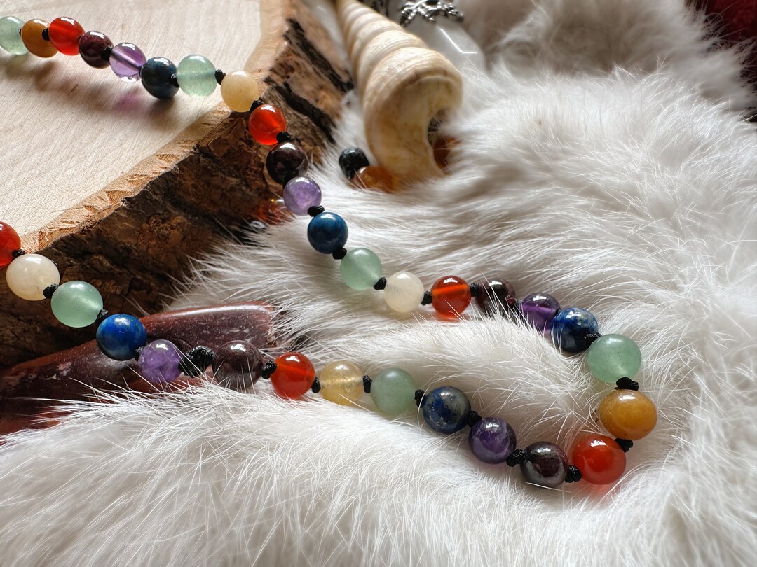 Repeating Pattern Pride Flag Beaded Necklace Version 2 Rainbow