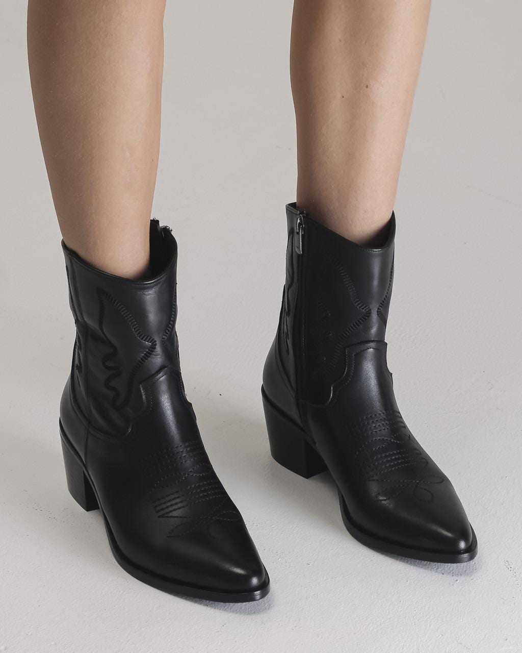 Women's Cowboy Block Heel Boots Krula - Western Style Ankle Boots - Etsy