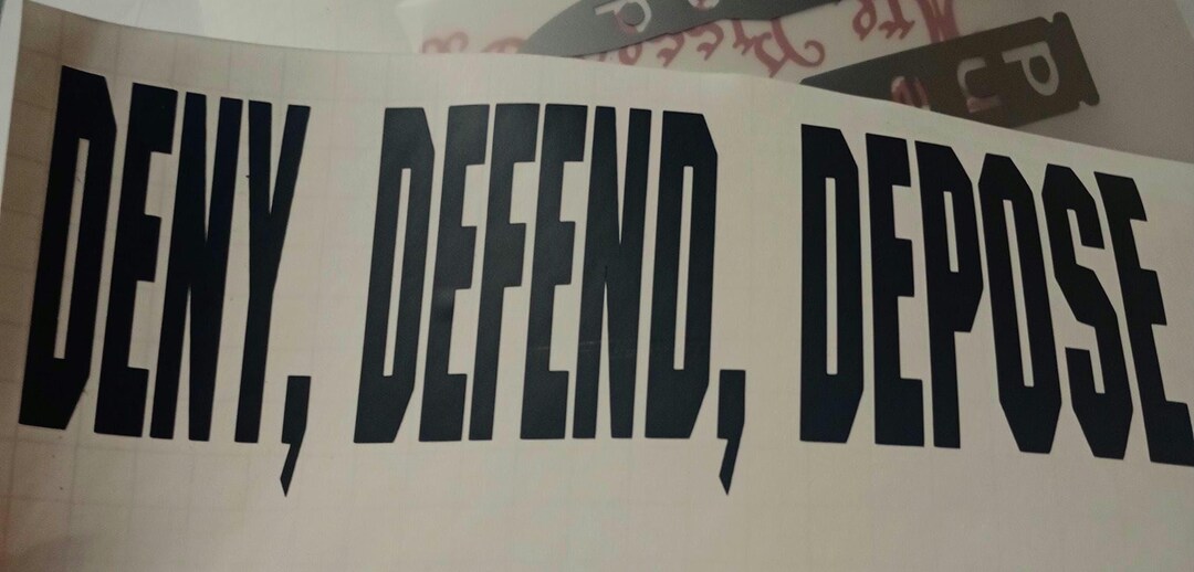 Deny, Defend, Depose Viral Decal for Cars or Trucks - Etsy