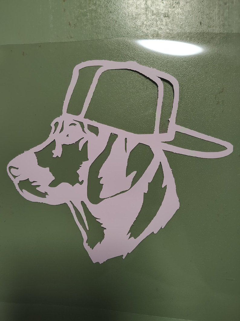 Dog With Backwards Hat Car Truck Decal - Etsy