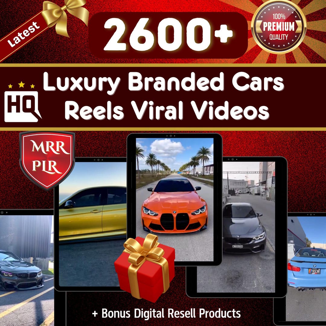 2600+ Luxury Branded Cars Reels - Viral Videos Bundle | MRR & PLR ...