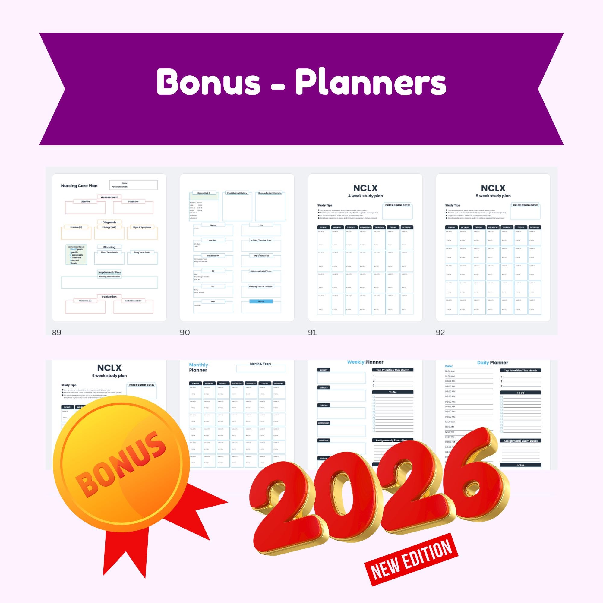 Nursing School Success Bundle - 2026 Edition With Templates and ...