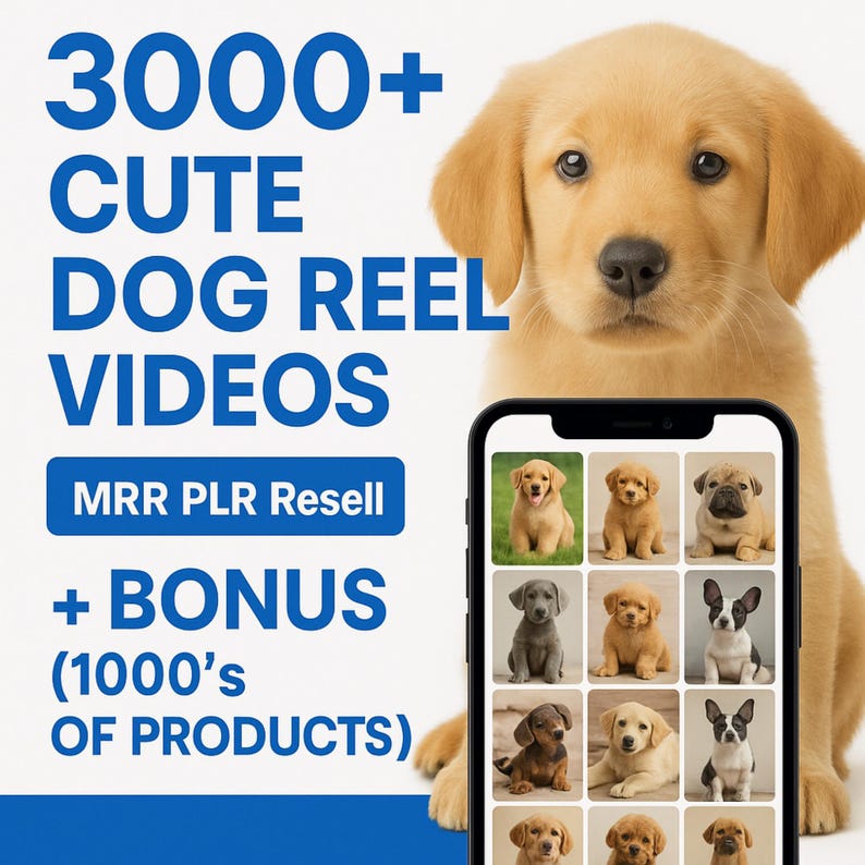 3000+ Funny Dog Reel Videos Bundle | MRR PLR Resell Rights | Faceless ...