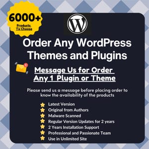 Wordpress GPL Plugin or Theme: 6000+ Choices, Lifetime Access - Etsy