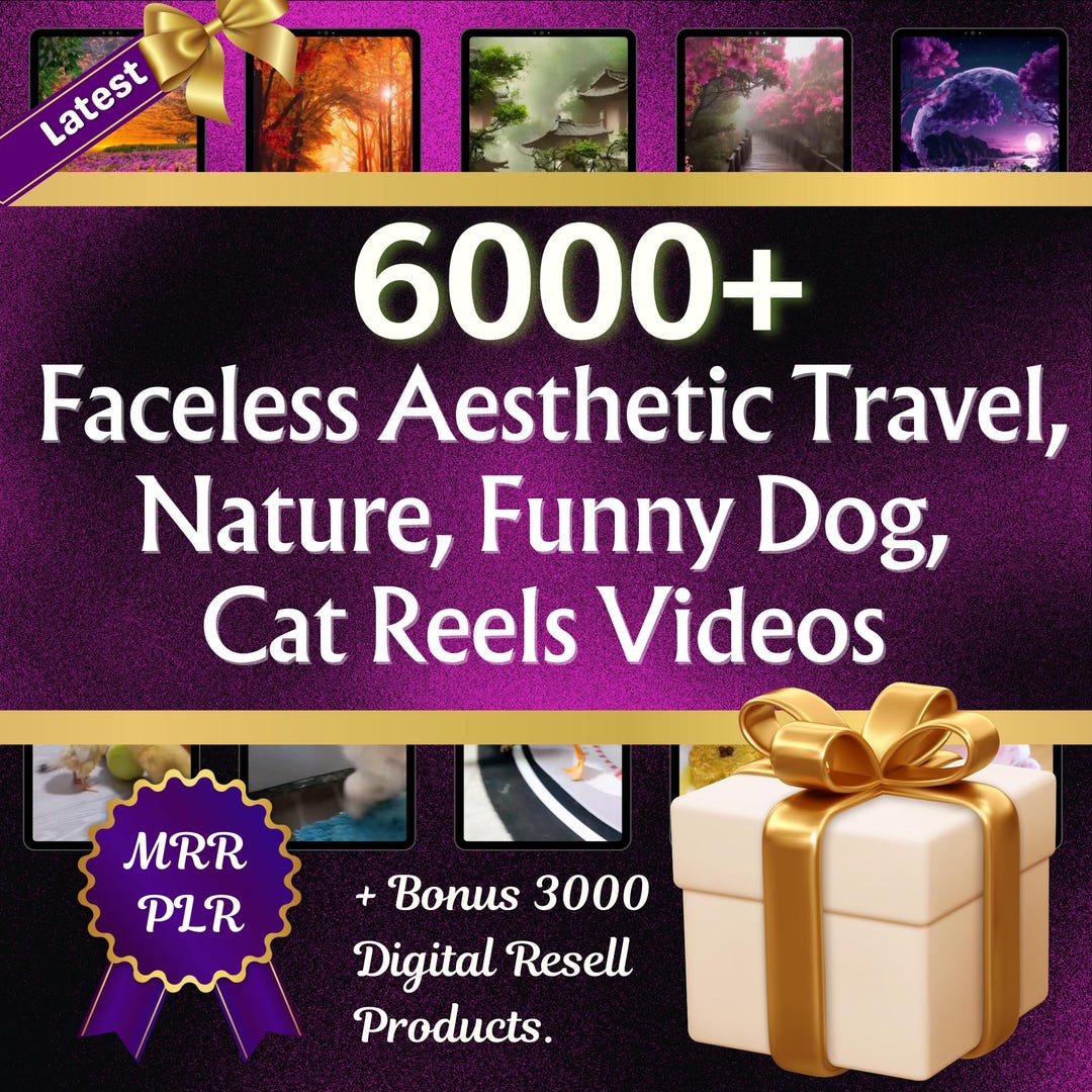 6000+ Curated Faceless Travel, Nature, Funny Cat & Dog Reel Videos ...