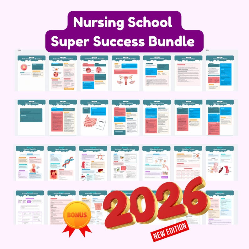 Nursing School Success Bundle - 2026 Edition With Templates and ...