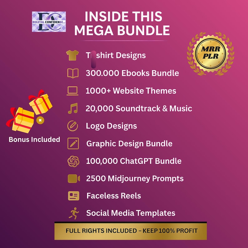 60+ Million Digital Product Mega Bundle | PLR & MRR Resell Rights - Etsy