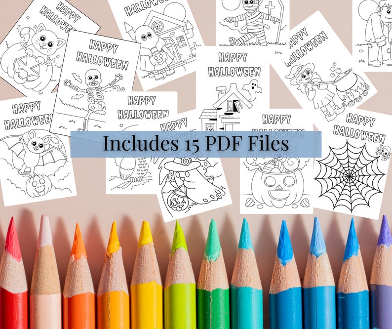 15 Halloween Coloring Pages, Coloring Sheets for Kids, Halloween ...