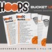 Hoops Bucket List, Basketball Game Checklist, Blank Basketball Bucket ...