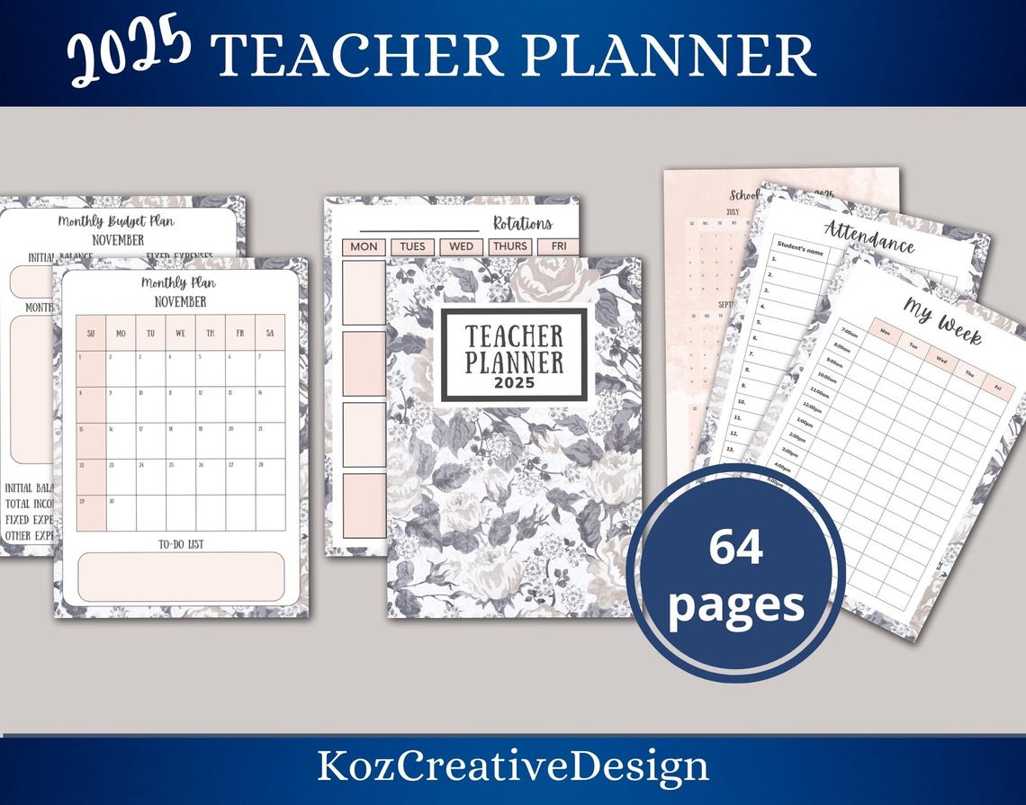 2025 Teacher Planner, A5 8.5 X 11 Teacher Planner, 2025, Homeschool ...