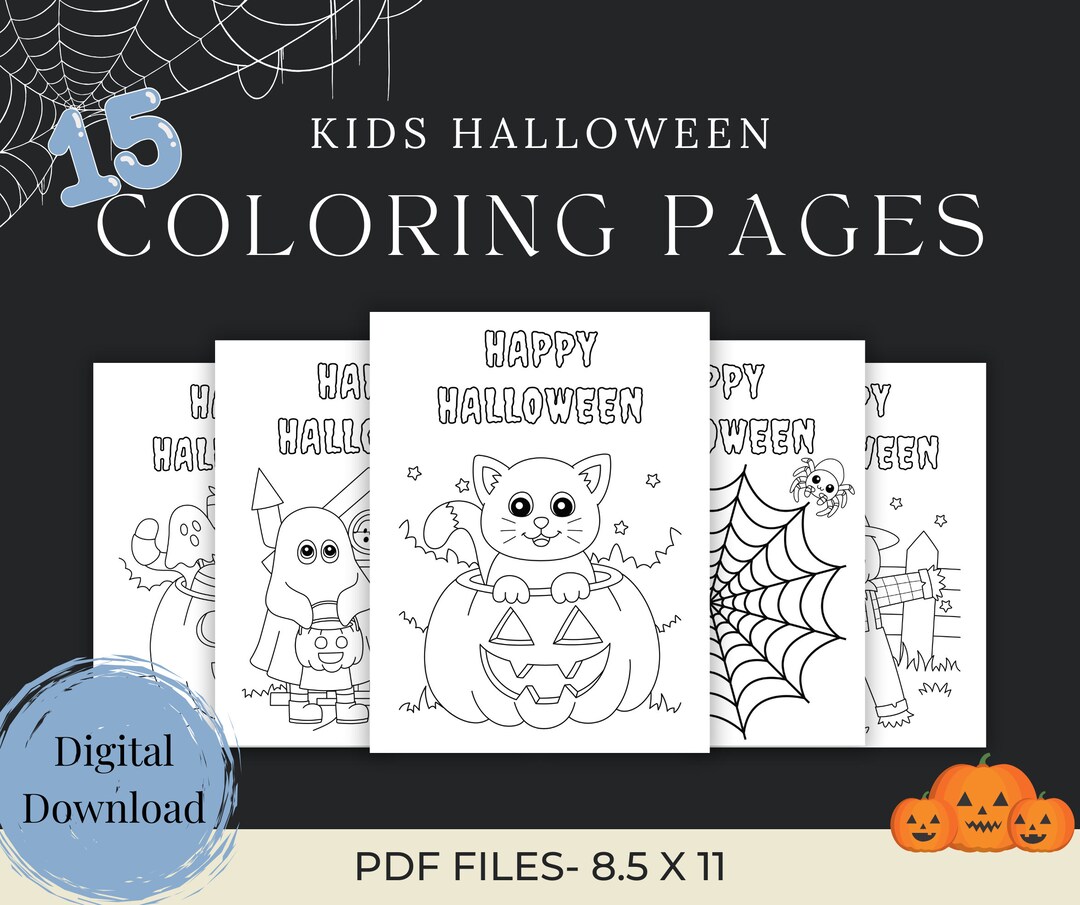 15 Halloween Coloring Pages, Coloring Sheets for Kids, Halloween ...