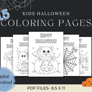 15 Halloween Coloring Pages, Coloring Sheets for Kids, Halloween ...