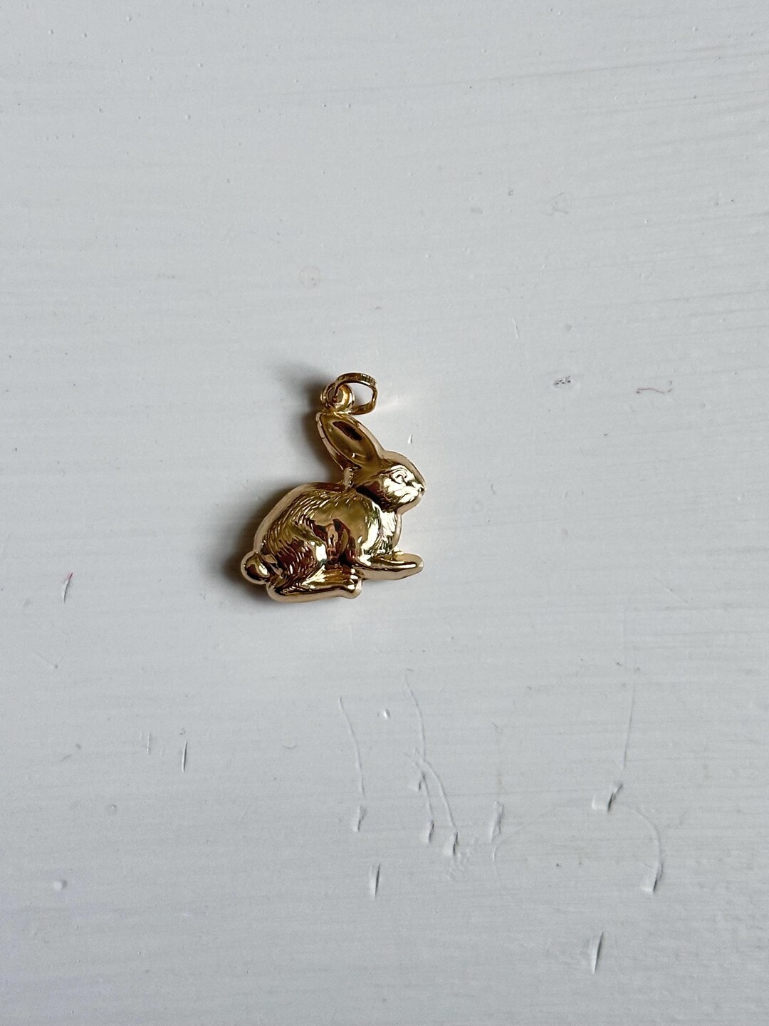 9k Solid Gold Bunny Charm – 3D Rabbit Pendant for Necklace or Bracelet ...