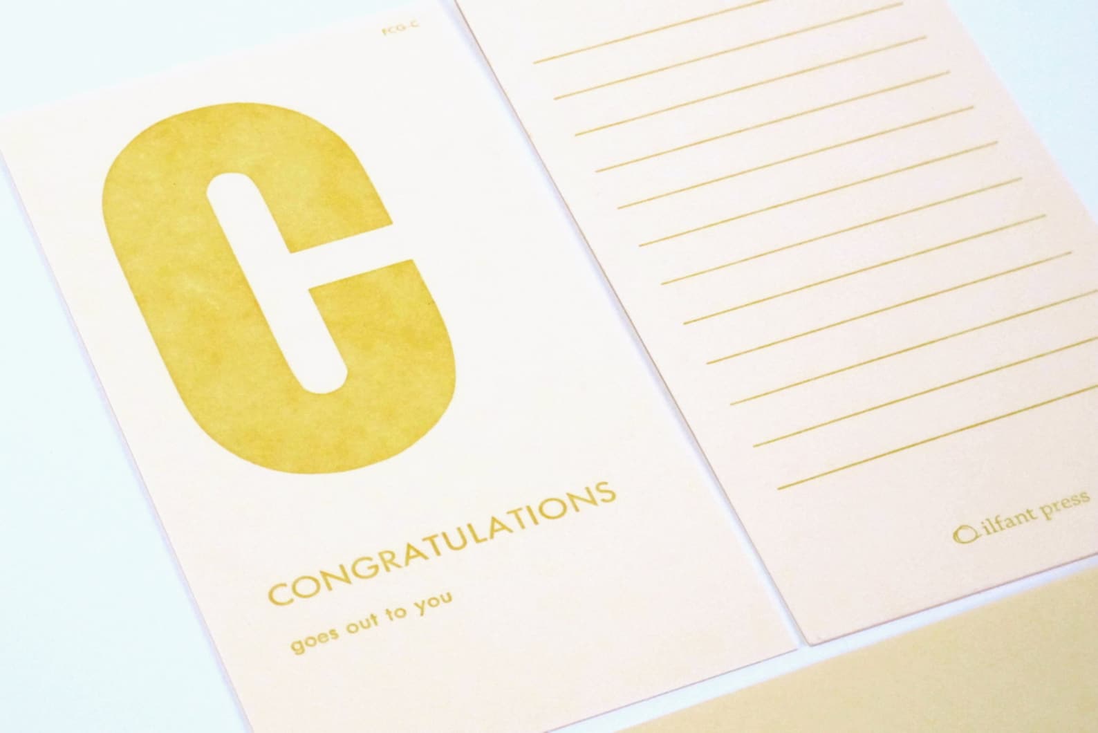 Congratulations - Letterpress Printed Flashcard Notecard - Etsy